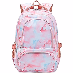BLUEFAIRY Girls Backpack for Kids Elementary School Bags Child Bookbags Cute Back to School Gifts Mochila Escolares para Niñas 5 6 7 8 9 4th 5th 6th Grade Pink