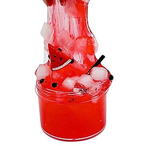 2 Pack Kit Jelly Cube Crunchy Slime Ocean Blue and Red Jelly Cube Slime.Snowflake Polar Bear, Watermelon for Gift Bags.Stress Relief Toys,Christmas Stocking fillers for Girls and Boys