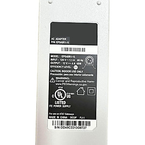 Buck DirecTV AT&T Model EPS48R0-16 / EPS48R1-16 Replacement AC Adapter for AT&T Fiber Modem BGW-320, Genuine Power Supply Unit with 12V-3.5A 48W Output for Compatible Devices