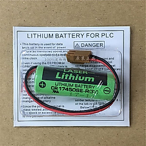 BAOBUTE 2PCS CR17450SE-R / A98L-0031-0012 3V 2500mah PLC Battery with Plug for FANUC 17*45.5mm