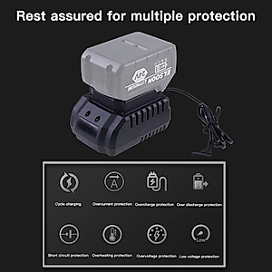 ELSOON 21V 2A Quick Charger Compatible with Makita Lithium-lon Battery with LED Light