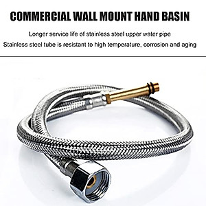 Wall Mount Utility Sink Hand Wash Basin, Commercial 304 Stainless Steel Sink 2 Compartment Kitchen Sink, Outdoor Sink Station Prep/Bar Sinks, for Garage Restaurant Laundr,Set 2-Set 1