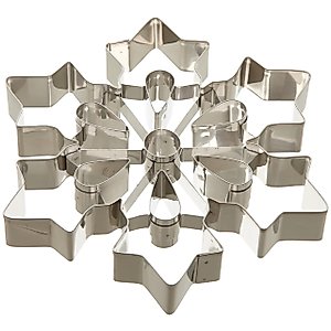 Ateco Large Snowflake Cookie Cutter, Stainless Steel, 8" diameter