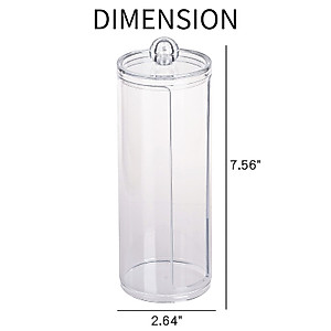 FABROK Scrunchie Holder Stand, 2Pcs Clear Hair Ties Holder Organizer with Lid, Clear Hair Accessories Organizer Perfect for Teen Girls