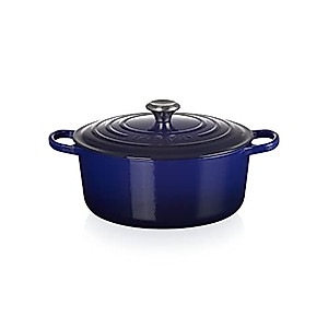 Le Creuset Enameled Cast Iron Signature Round Dutch Oven, 7.25 qt., Indigo