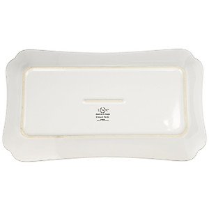 Lenox French Perle Hors D'Oeuvre Tray, 13.5-Inch, White -
