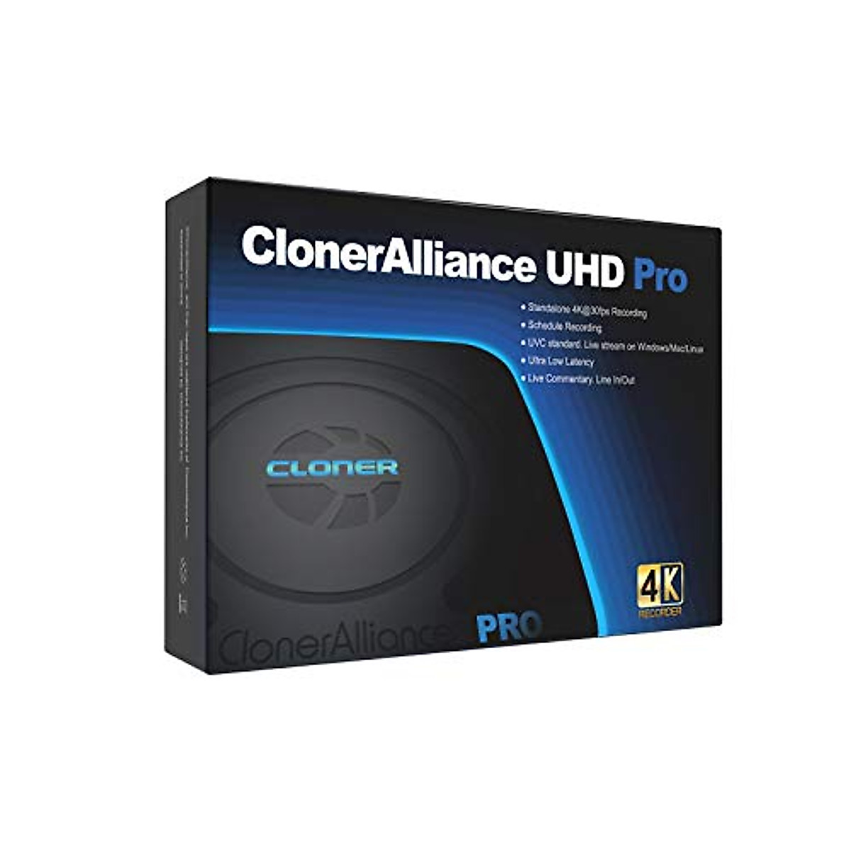 ClonerAlliance UHD Pro, 4K Video Recorder, HDMI Capture DVR with H.265/H.264 Codec, Cinematic 4K@24fps Recording(Up to 4K@30fps), No PC Required.
