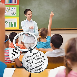 PLITI Teacher Gift Teacher Appreciation Gift A Truly Great Sensei Is Hard To Find Difficult To Part With And Impossible To Forget Keychain (Great Sensei ky)