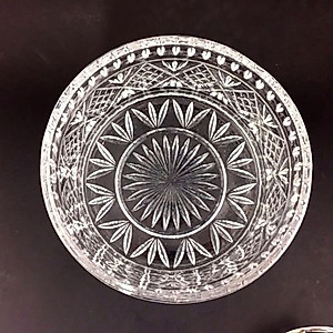 Set of 3 Crystal Clear Salad Bowl Serving Set, Salad Serving Utensils Included Large Serving Dish.