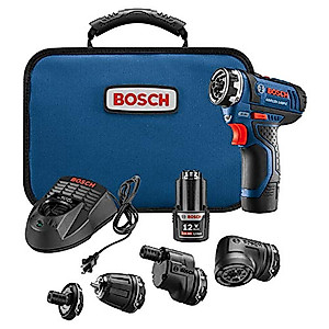 Bosch GSR12V-140FCB22 Cordless Electric Screwdriver 12V Kit - 5-In-1 Multi-Head Power Drill Set