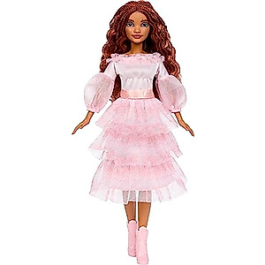 Disney The Little Mermaid, Celebration Ariel Doll with Red Hair and Pink Dress, Toys Inspired by The Movie