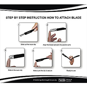 100 BLADES + Facón Professional Adjustable Straight Edge Barber Razor - Salon Quality Cut Throat Shavette