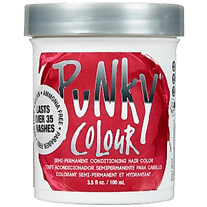 Punky Cherry on Top Semi Permanent Conditioning Hair Color, Vegan, PPD and Paraben Free, lasts up to 35 washes, 3.5oz