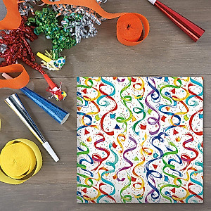 Happy Birthday Confetti Jumbo Rolled Gift Wrap - 23 Inches x 32 Feet (61 Square Feet Total), Peek-Proof, For Birthdays, Graduations, Baby Showers and More