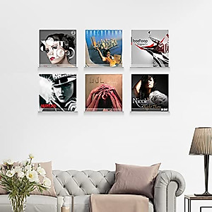 ECOSEAO Mini Floating Shelves 7 inch Invisible Small Display Shelf Clear Acrylic Floating Wall Shelf for Smart Action Figures Home Display
