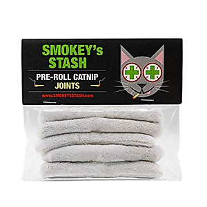 Smokey's Stash Catnip Filled Pre Roll Joints for Cats - 5 Joints per Pack
