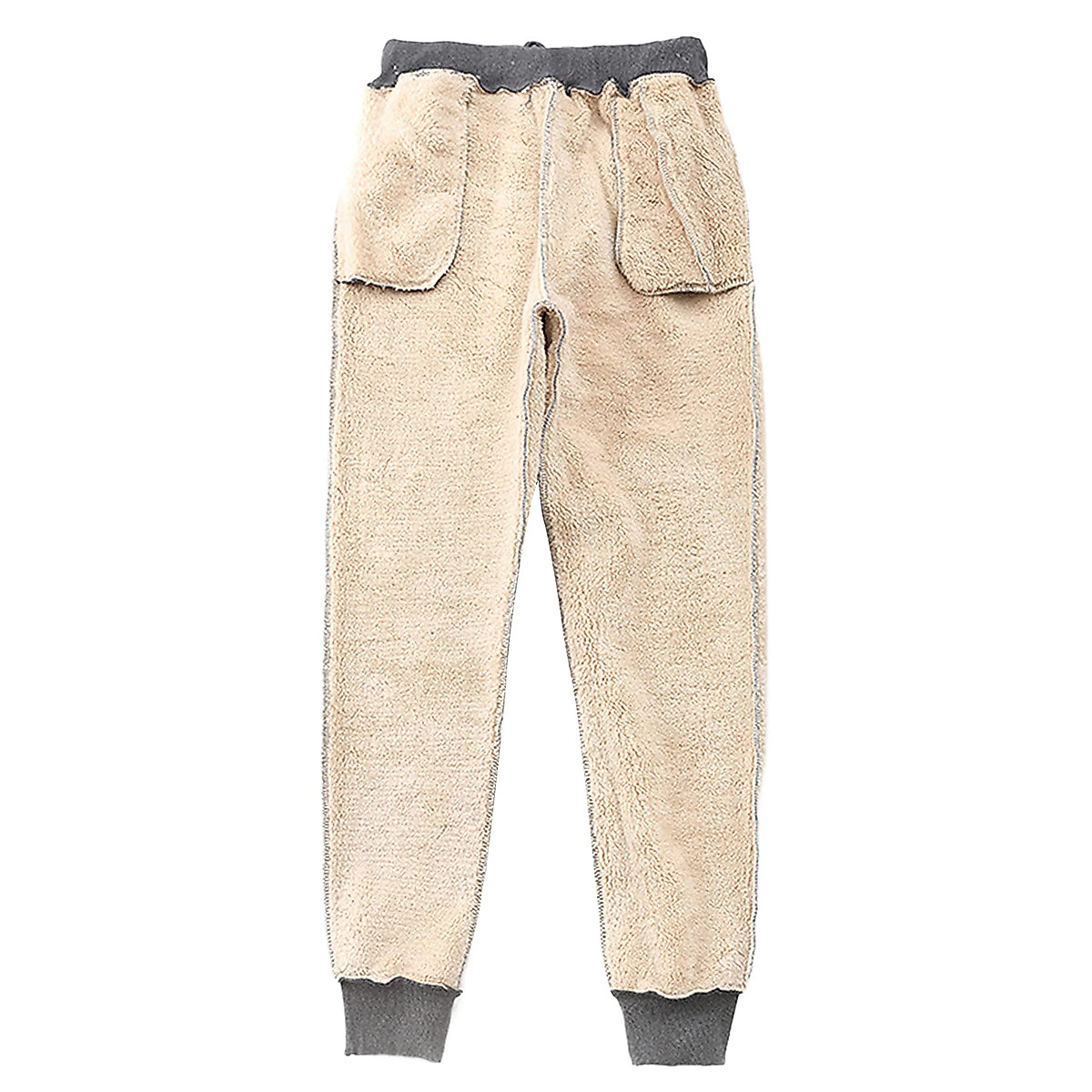 Yeokou Women's Warm Sherpa Lined Athletic Sweatpants Jogger Fleece Pants(X-Large, Grey)