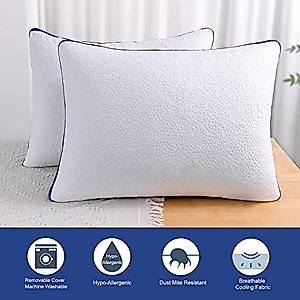 OYT 10" Full Size Mattress and Standard Size Pillow 2-Pack, Gel Memory Foam Twin Bed Mattress in a Box and Cooling Shredded Memory Foam Pillows with CertiPUR-US Certified Foam for Sleep Supportive
