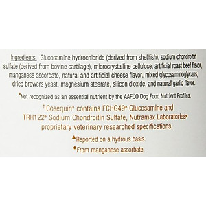 Nutramax Cosequin DS Joint Health Supplement for Dogs - With Glucosamine and Chondroitin, 132 Chewable Tablets