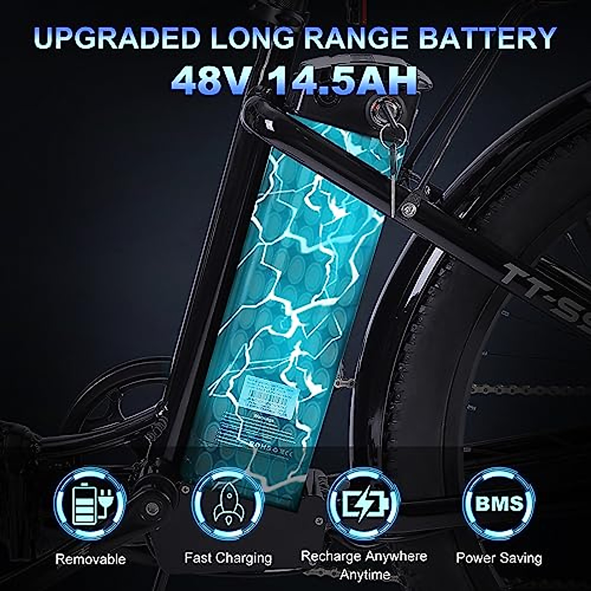 GELEISEN Electric Bike for Adults, 750W 28MPH Electric City Cruiser Bicycle, 26" x 3.0 Fat Tire Step-Thru Ebike with 48V 14.5AH Removable Battery, Professional 7-Speed Folding Electric Commuter Bike