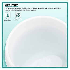 Cabilock Sealed Soup Cup with Spoon Portable Leakproof Food Jar Lunch Container Vacuum Soup Flask for Kid Adult School Office Outdoor Travel (Green)