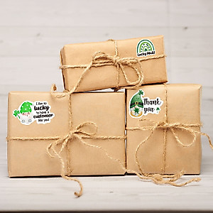 240 PCS Lucky Mail Patrick's Day Stickers,Cute Small Business Envelopes Stickers for Business Packages/Handmade Goods/Bags,Patrick's Day Theme Small Shop Business Stickers for Envelopes Seals