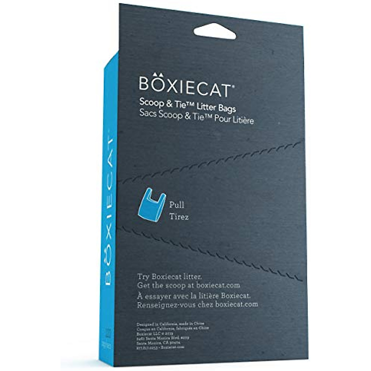 Boxiecat Scoop & Tie Cat Litter Waste Bags -Unscented– Leakproof - Large to Fit Any Scoop – Convenient Handles Tie & Seal in Odors - 1 Count (Pack of 120)