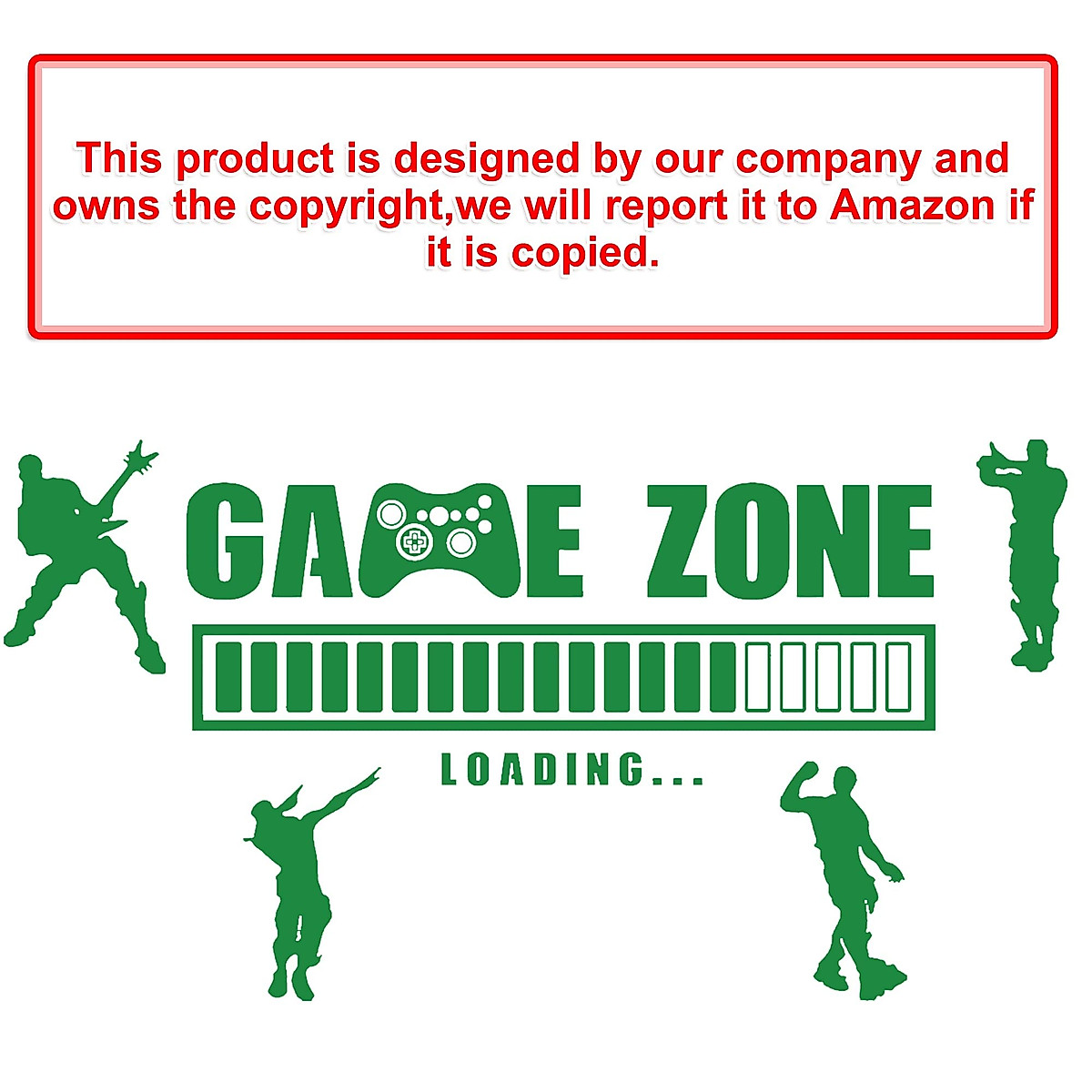 Gamer Wall Decals Stickers Glow in The Dark Gaming Zone Wall Decal Game Zone Wall Decals for Girls Boys Kids Playroom Bedroom Decor