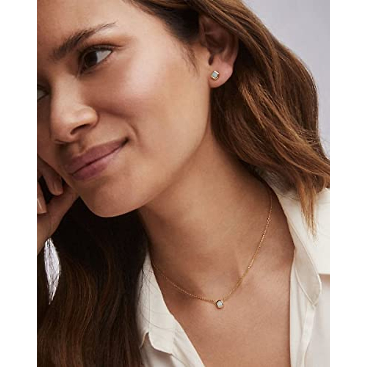 Kendra Scott Davie Stud Earrings in 18K Gold Vermeil, Fine Jewelry for Women, Aquamarine