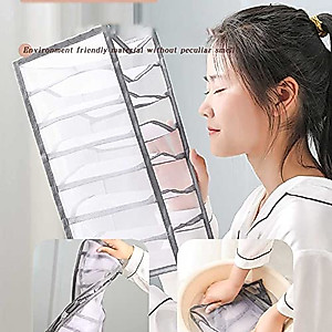 QRTU Washable Wardrobe Clothes Organizer, Jeans Compartment Storage Box,Foldable, Easy To Clean,Save Space Closet ?Drawer Organizer ,for Legging T-Shirt Underwear Socks. (Bra storage box)