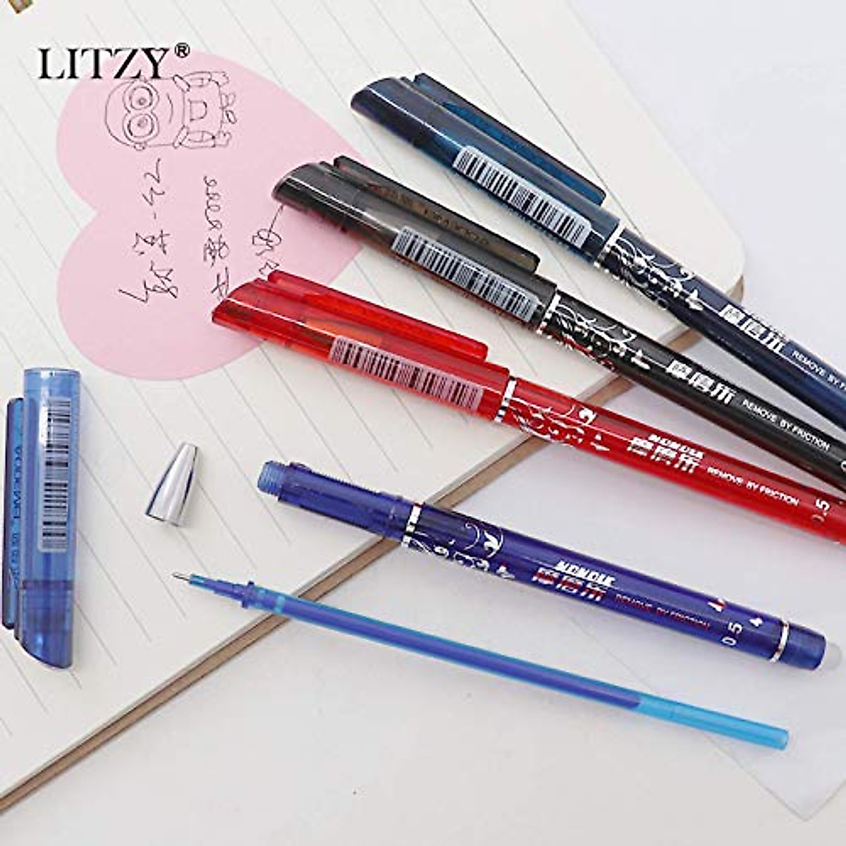Erasable Pen Pen Blue/Black Student Stationery Pen Multifunctional Gel Pen 0.5mm Nib Writing Smooth and Strong Quality 3pcs6pcs