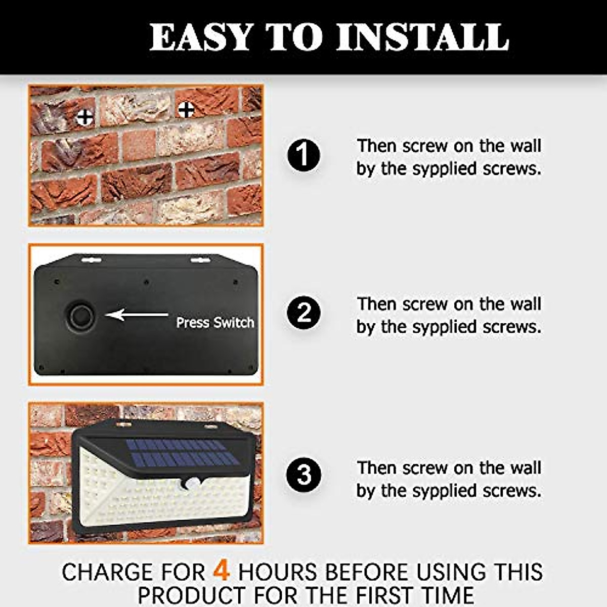 WBM Smart 20 LEDs Solar Landscape Spotlights, IP67 Waterproof, 2-in-1 Wireless Outdoor Security Lights for Yard Garden Driveway Porch Walkway Pool Patio, 4 Pack