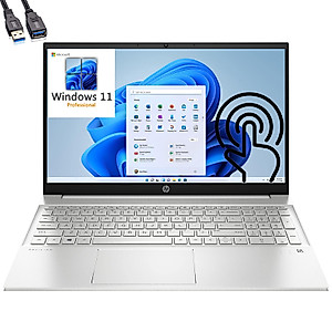 [Windows 11 Pro] HP Pavilion 15 Business Laptop, 15.6" FHD, Intel Quad-Core i7-1195G7 up to 5.0GHz, 16GB DDR4 RAM, 512GB PCIe SSD + 32GB Optane, WiFi 6, Bluetooth 5.2, Type-C, Silver, 64GB Flash Drive