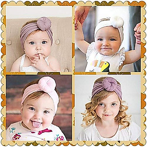 URKEY Soft Knot Headbands for Baby Girls - Handmade Hair Accessories for Newborn, Infant, Toddlers, and Kids