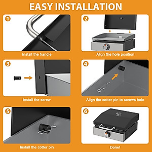 17" Griddle Hood for Blackstone Adventure Ready 1832 17" Tabletop Griddle, Blackstone 1971 Griddle Cover 17", Blackstone 17 Griddle Accessories, 17 inch Blackstone Grill Lid, Blackstone 17 Grill Top