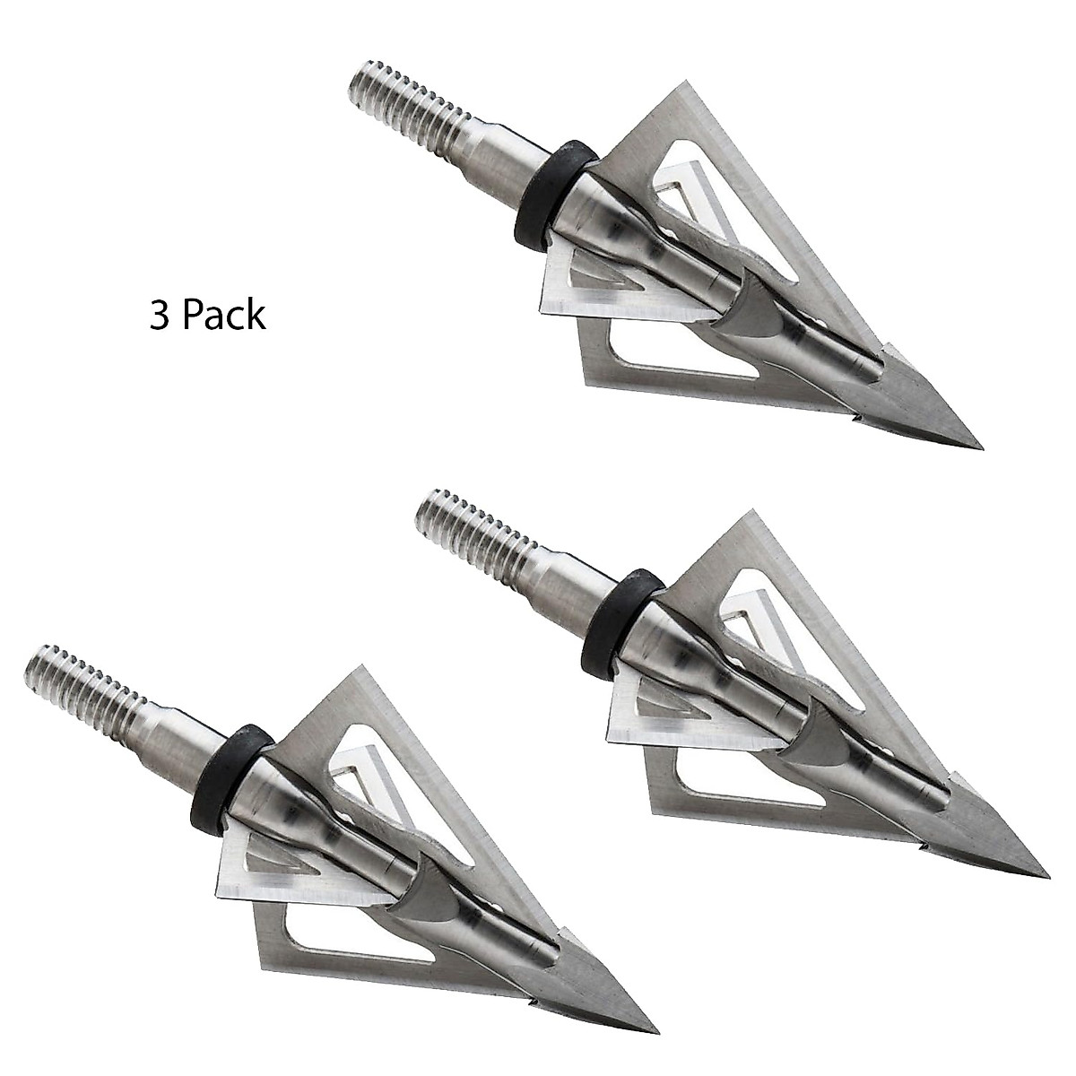 TRUGLO Apex Archery Titanium X 100-Grain Crossbow Broadheads - 3-Pack, 4-Blade Fixed