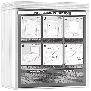 HOSPITOLOGY PRODUCTS Box Spring Encasement - Zippered Bed Bug Dust Mite Proof Hypoallergenic - Sleep Defense System - Split King - 39" W x 80" L - Set of 2 for Split Box Spring ONLY