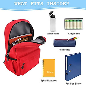 Travel Backpack for Women (17-Inch), Kids Backpack for Girls boys Hiking Bookbag Suitable For Students Lightweight Laptop Backpack(Red)