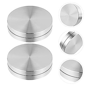 KICHOUSE 2pcs Turntable Base Cake Display Turntable Bearing Dining Table Supplies Fruits Dessert Display Plate Table Turntable Bearing Bearings Aluminum Alloy Snack Display Tray to Rotate