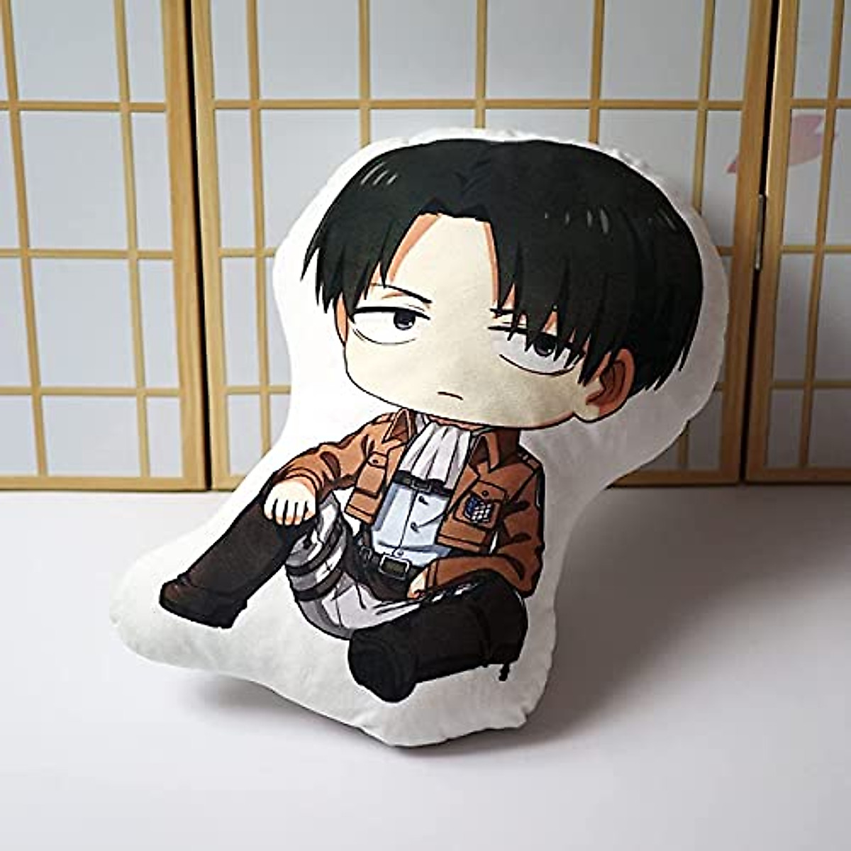 Lshpresx Levi Ackerman Cosplay Stuffed Pillow Cushion Doll Toy