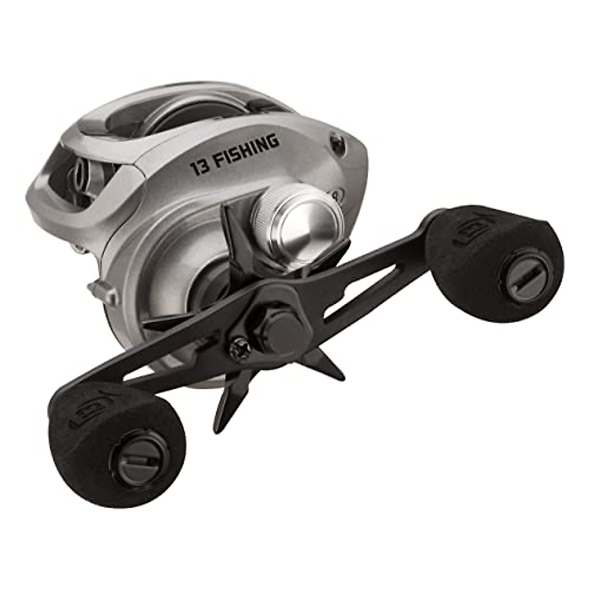 13 FISHING - Inception Slide Baitcast Reel - 8.1:1 Gear Ratio - Left Hand Retrieve (Fresh+Salt) - INSLD2-8.1-LH, Gray
