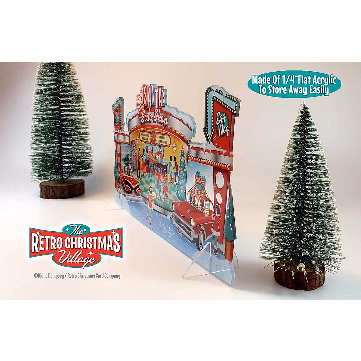 Santa's Soda Shop | The Retro Christmas Village Table Top Display