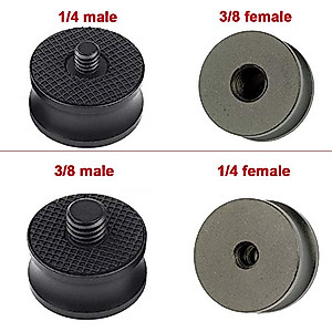 1/4" Male to 3/8" Female Camera Tripod Screw Converter Adapter,3/8" Female to 1/4" Male Thread Camera Tripod Screw Mount Convertor Adapter for Tripod Monopod Ballhead Camera
