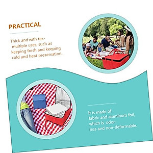 KICHOUSE Insulation Bags Shopping Tote Pizza Warmer Bag Food Warmer Bag Insulated Food Bag Transport Tote Water Resistant Bag Picnic Strap Bag Reusable Food Bag Red Non-woven Fabric
