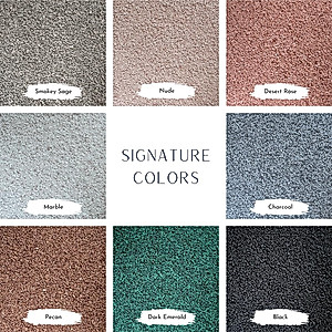 Foton Pearled Candle Colored 18 Oz - Black Unscented Non Toxic Luxury Long Lasting Powder Candles up to 120 Hours - Refillable Candle Sand with 30 Wicks for Candle Making