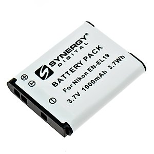 Synergy Digital Camera Battery, Compatible with Nikon Coolpix S7000 Digital Camera, (Li-Ion, 3.7V, 1000 mAh) Ultra High Capacity, Replacement for Nikon EN-EL19 Battery