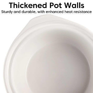 Clay Cooking Pots 3.4 Quart, Casserole Clay Pot with Lid Heat-resistant Ceramic Bowls Lid Ceramic Stockpot for Cooking Soup Rice Meat