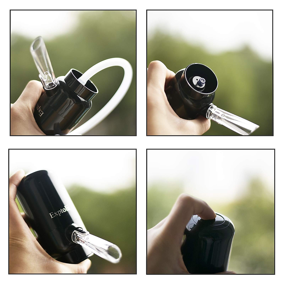 Exptolii Electric Wine Aerator Pourer, Automatic One-Touch Wine Decanter and Wine Dispenser Pump Wine Oxidizer for Red and White Wine