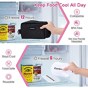 Freezable Lunch Bag,Freezable Snack Bag,Mini Cooler Bag for Travel/Work/School,Small Insulated Bag,Small Cooler Lunch Box with Ice Packs,Insulated Snack Bag,Freezable Snack Box with Handle Buckle