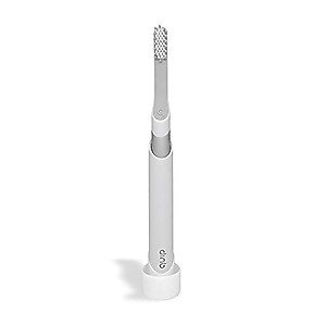 quip Adult Electric Toothbrush - Sonic Toothbrush with Travel Cover & Mirror Mount, Soft Bristles, Timer, and Metal Handle - Silver